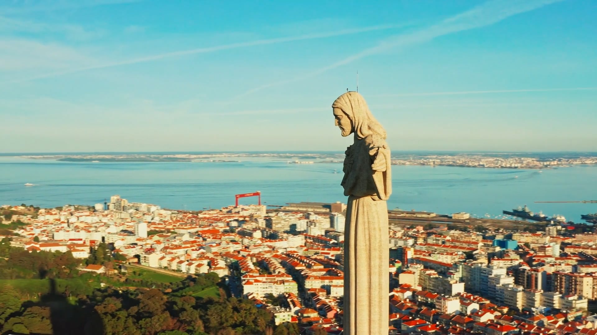 Cristo Rei, Almada: Drone tours Lisbon's iconic Catholic monument