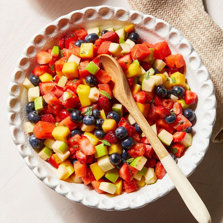 Perfect bite fruit salad
