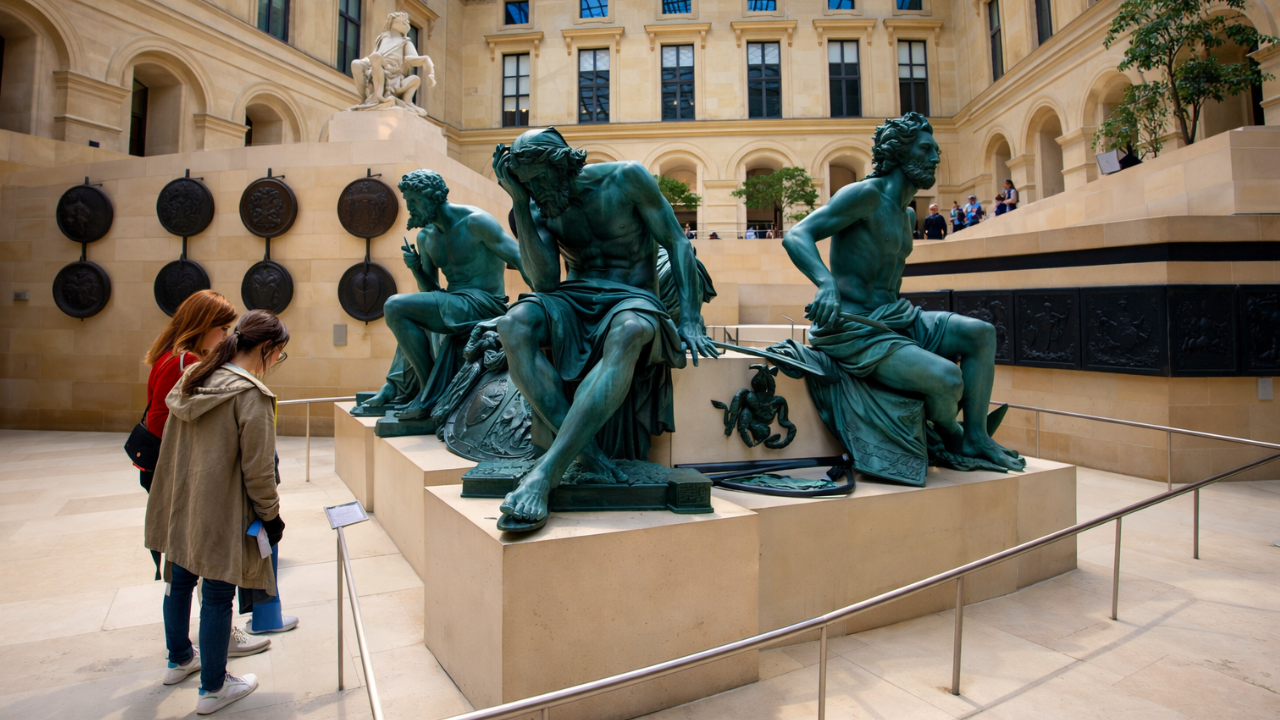 Visite à pied du musée du Louvre, appartements Napoléon, Paris (4K)