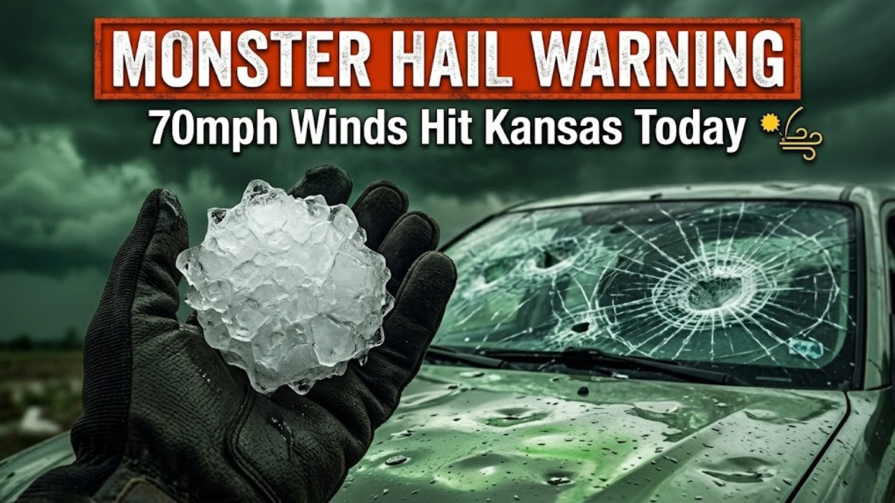 Severe hail and 70mph wind gusts impacting Kansas today — here’s the ...