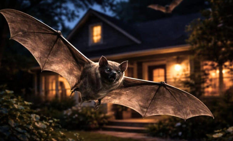 If you see bats flying over your house at night, it often means a good ...