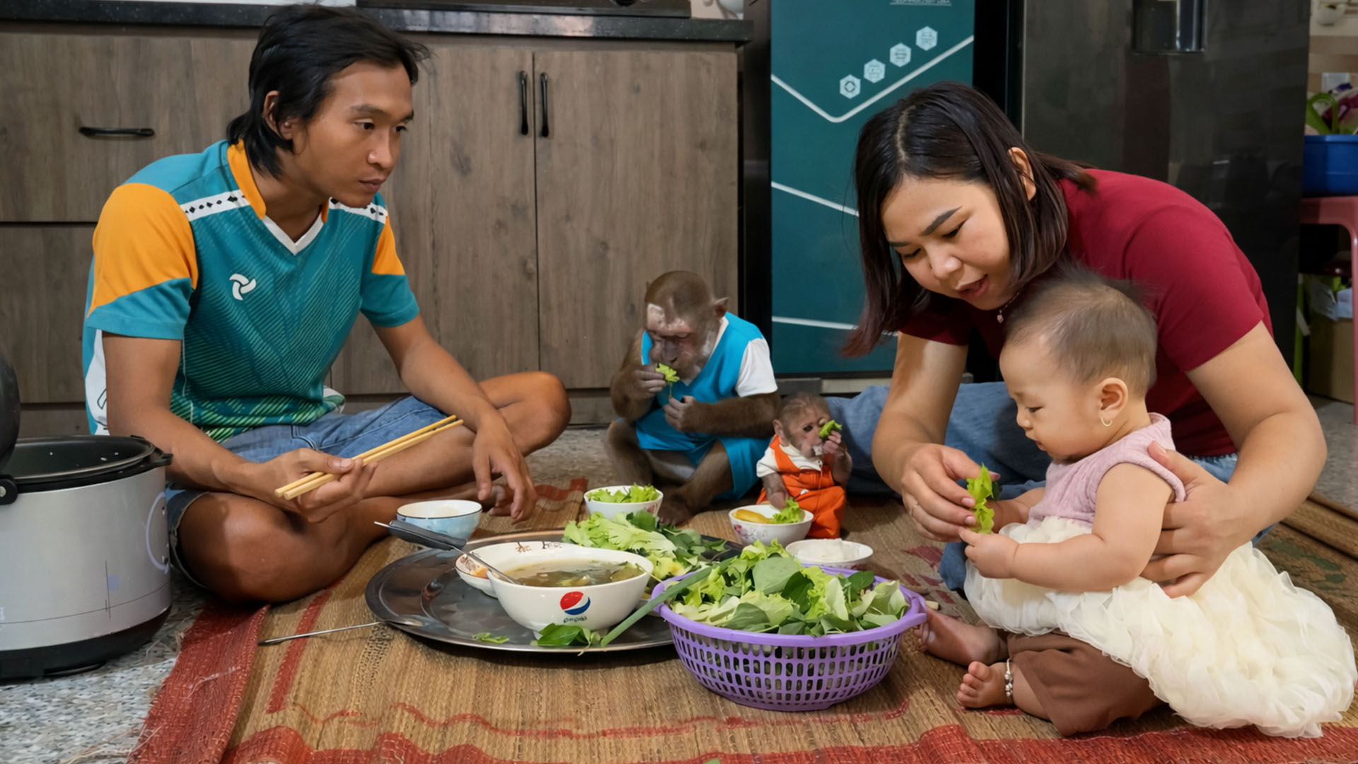 Cutis and Buem Celebrate Baby Yen Nhu First Sitting Moment Together