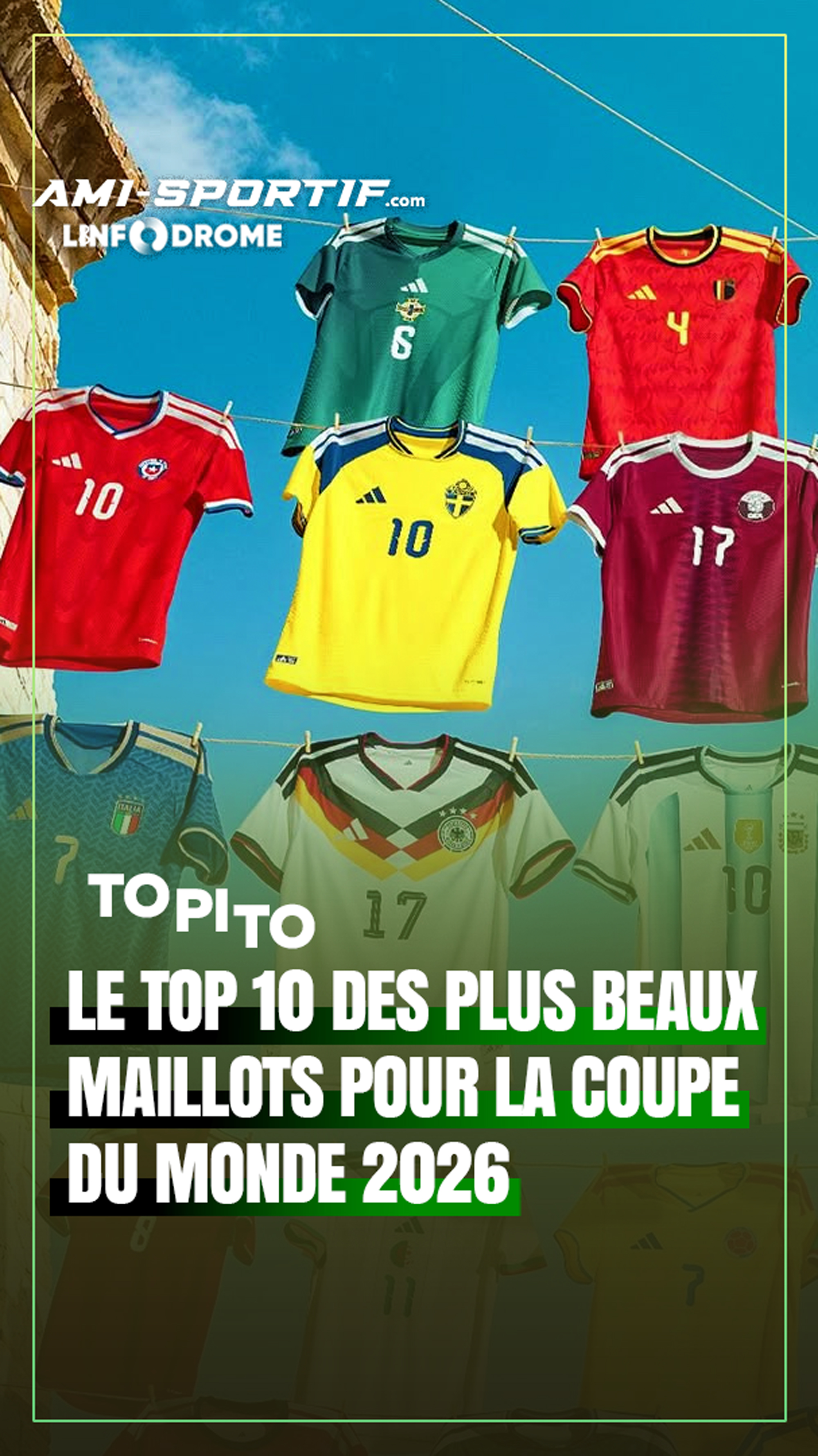 Top 10 des plus beaux maillots de la Coupe du monde 2026