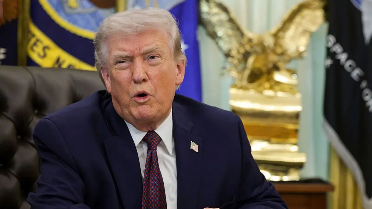 'His mind is stuck in the 1950s': Trump looked into the camera with a ...