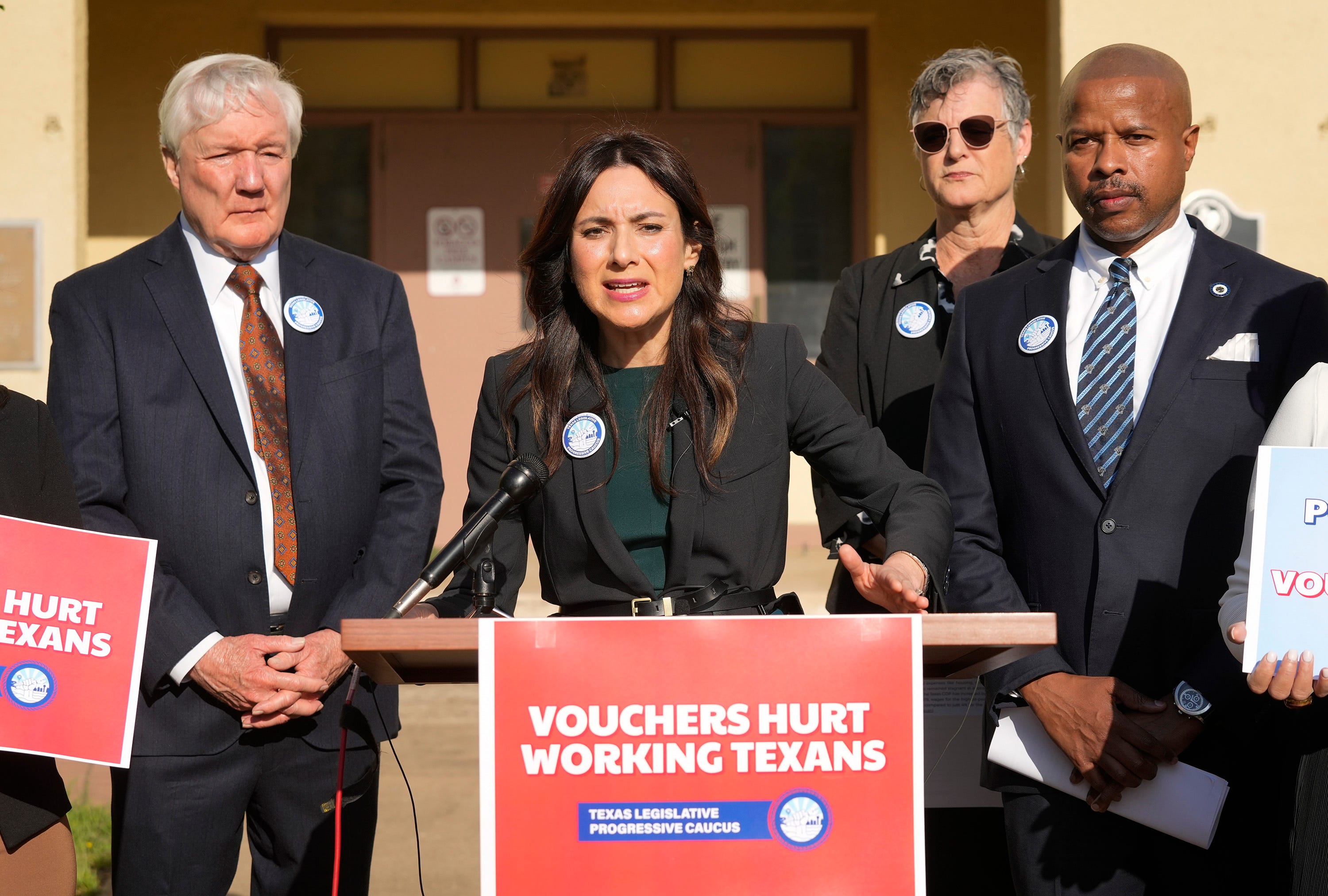 Gina Hinojosa, Gov. Greg Abbott talk taxes in Texas governor's race