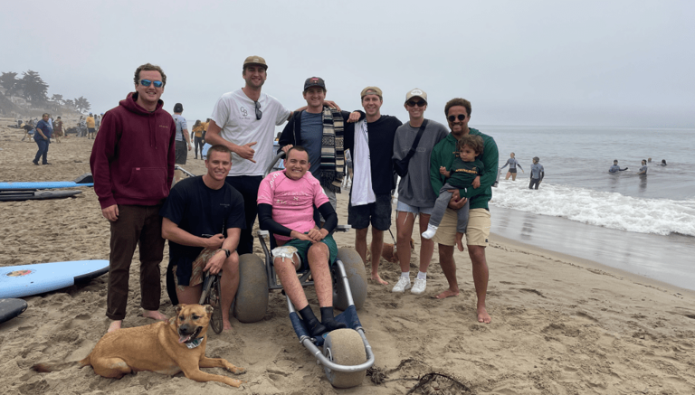 Paralyzed SoCal surfer returns to the water on incredible adapted board ...