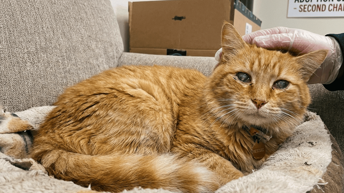 A blind cat who was rejected is rescued, and her new family proves that ...