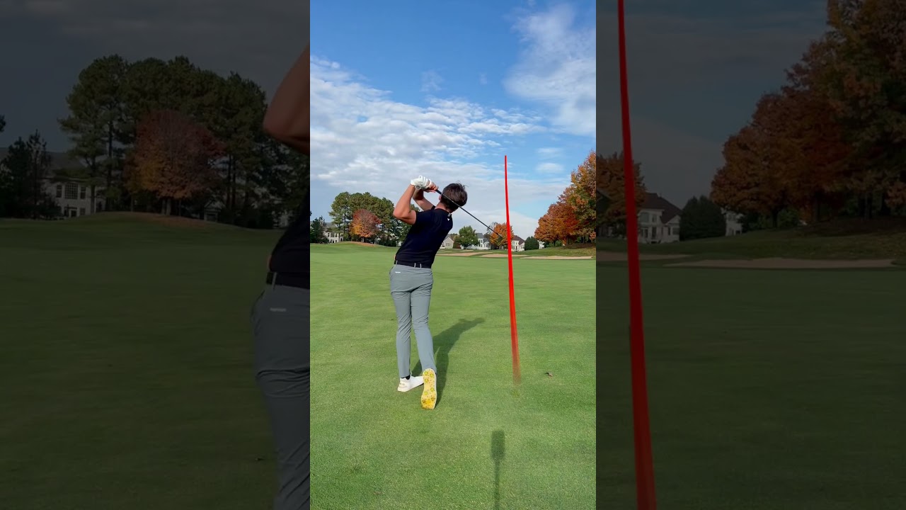 Playing a 411 yard par 4 with only a 1 iron! #golf #shorts