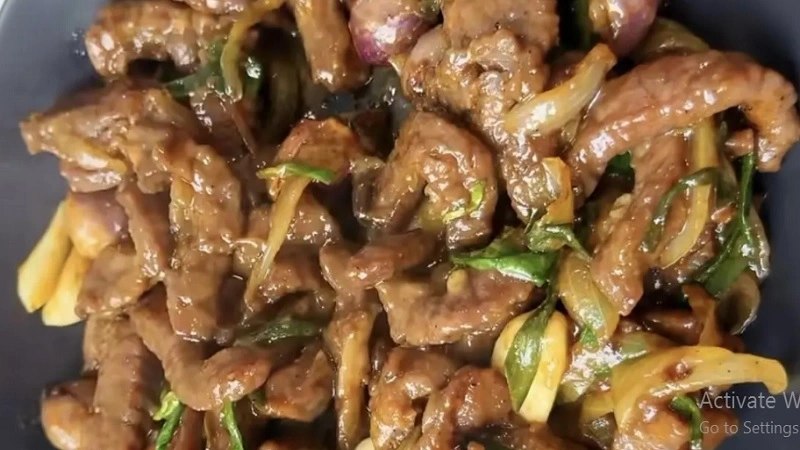 Daging kecap asin oseng bawang
