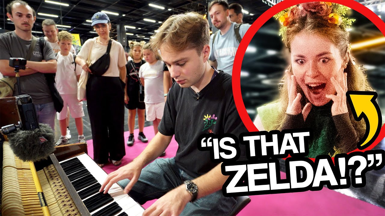 Playing Gerudo Valley from Zelda at a games convention
