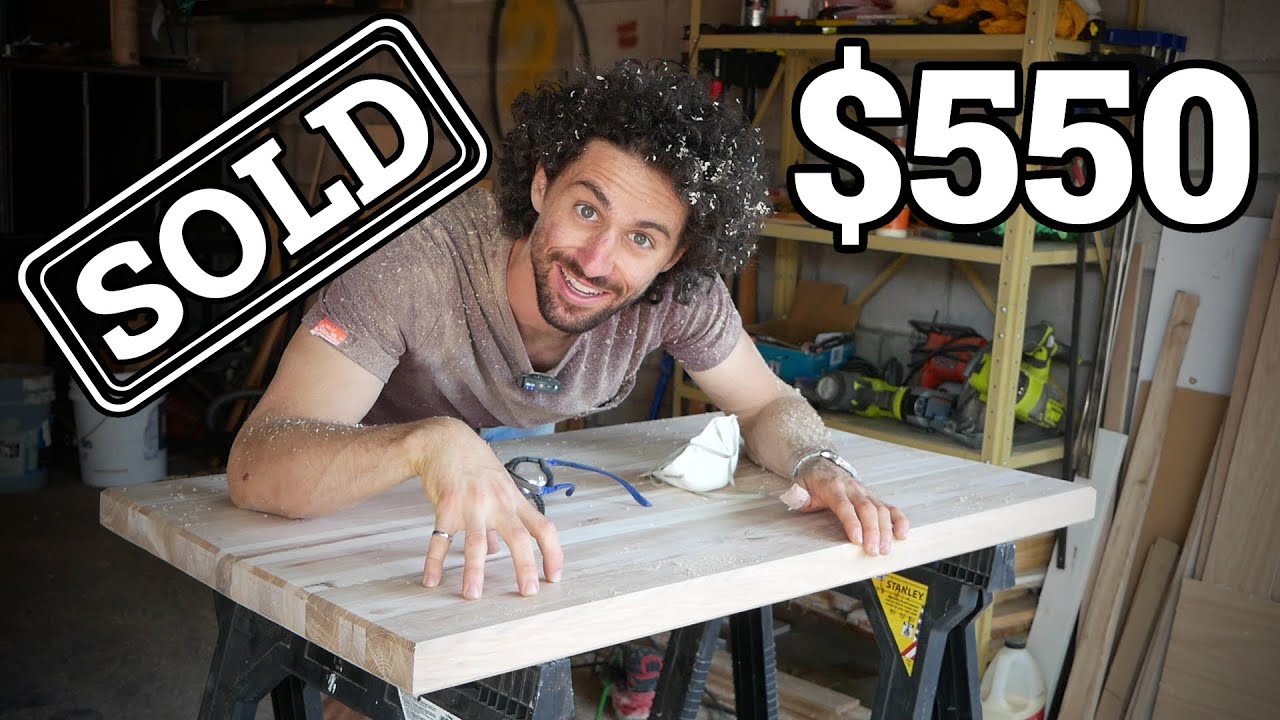 I turned a free pallet into a $550 table! 😱