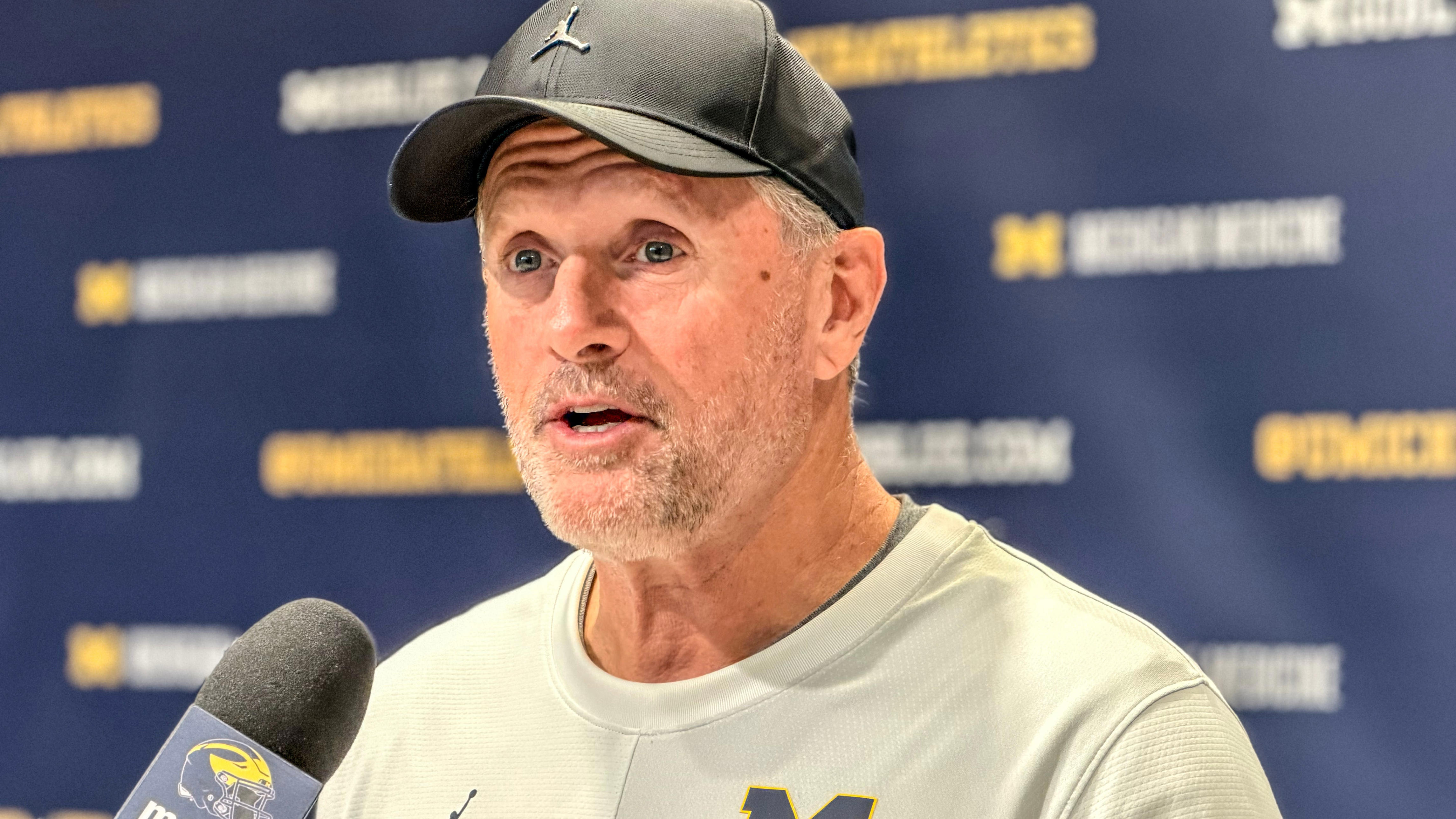 Michigan football coach Whittingham discusses spring ball, player standouts
