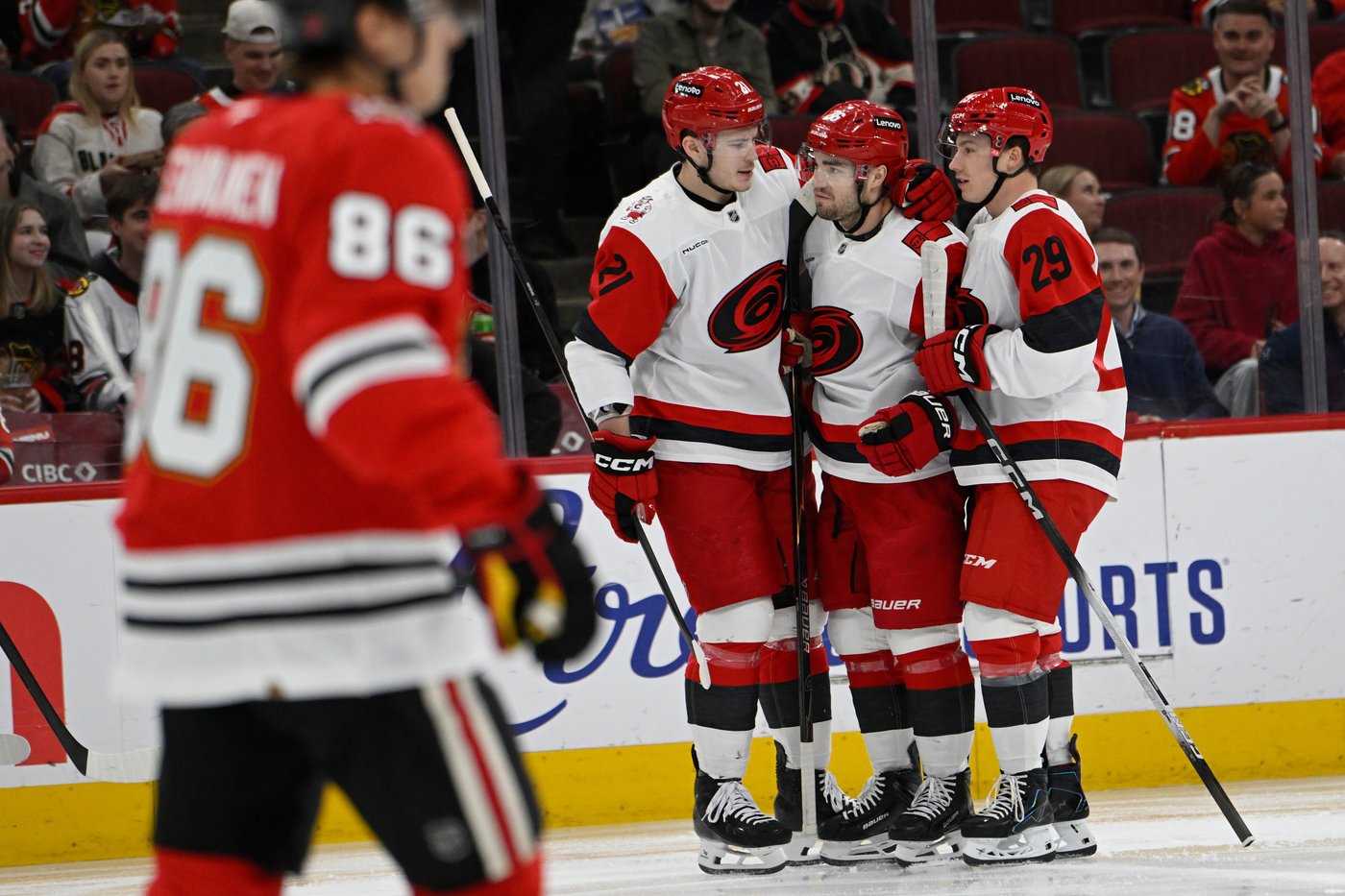 Stankoven, Jankowski score twice as the Hurricanes rout the Blackhawks 7-2