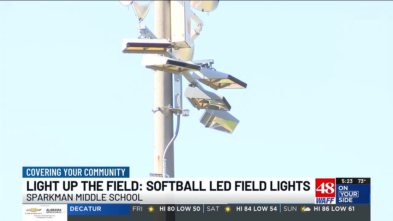 Sparkman Middle softball field lights up for first-ever game under the ...