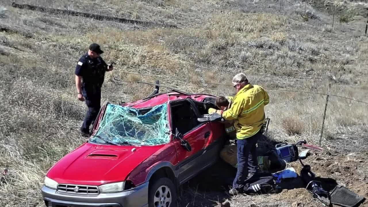 Five Butte teens survive after vehicle plummets off 40-foot cliff