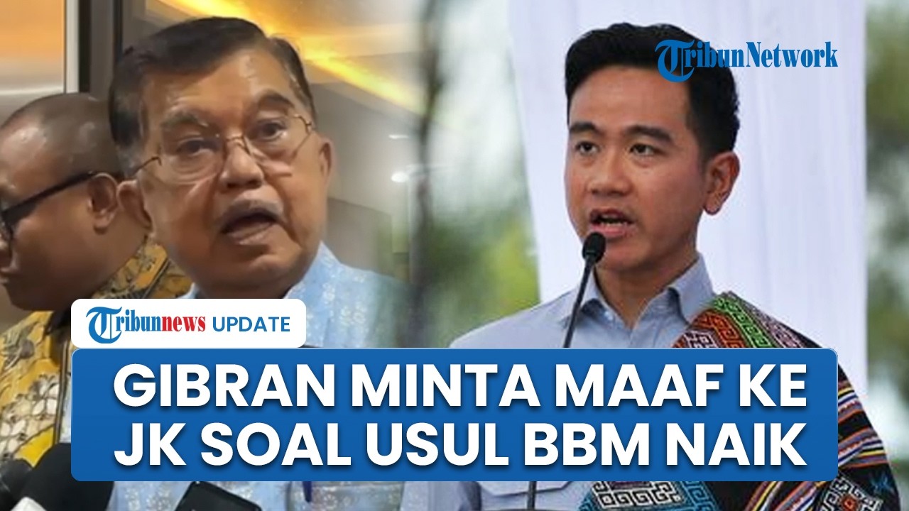 Wapres Gibran minta maaf ke JK karena pemerintah tak naikkan BBM: Pak ...