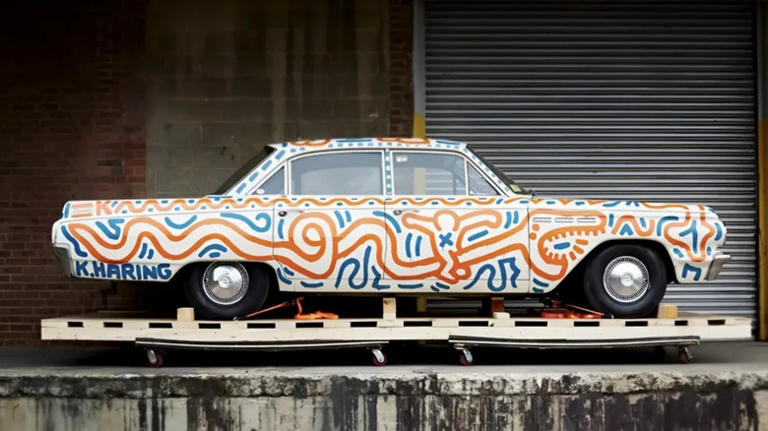 Keith Haring's art cars are on display in New York right now and you ...