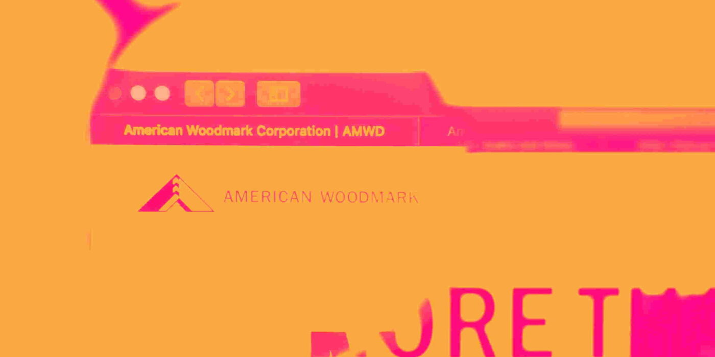 Why American Woodmark (AMWD) stock is trading up today