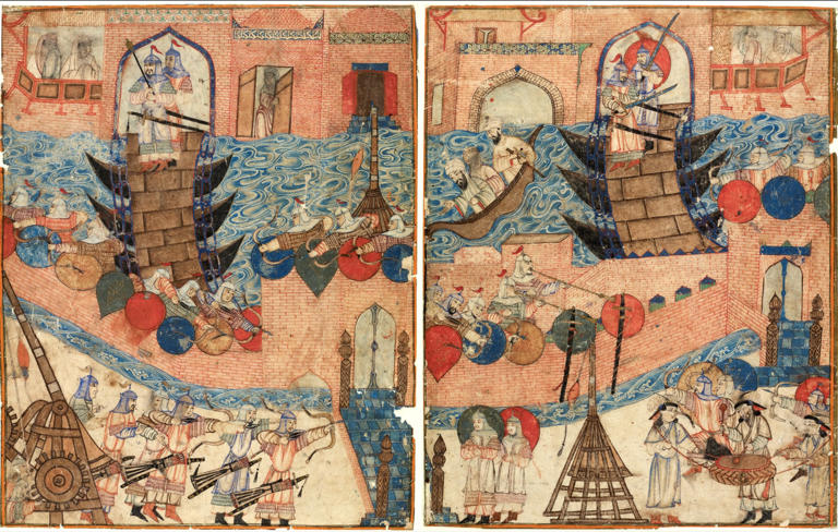 Genghis Khan was not a Muslim. In fact, he massacred them