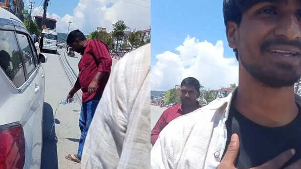 Nepal man forces Indian tourists to clean gutka spit, video goes viral