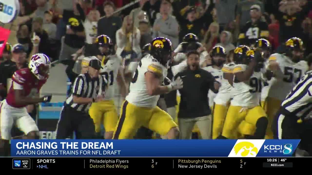 Former Iowa Hawkeye Aaron Graves tackles fatherhood as NFL draft approaches