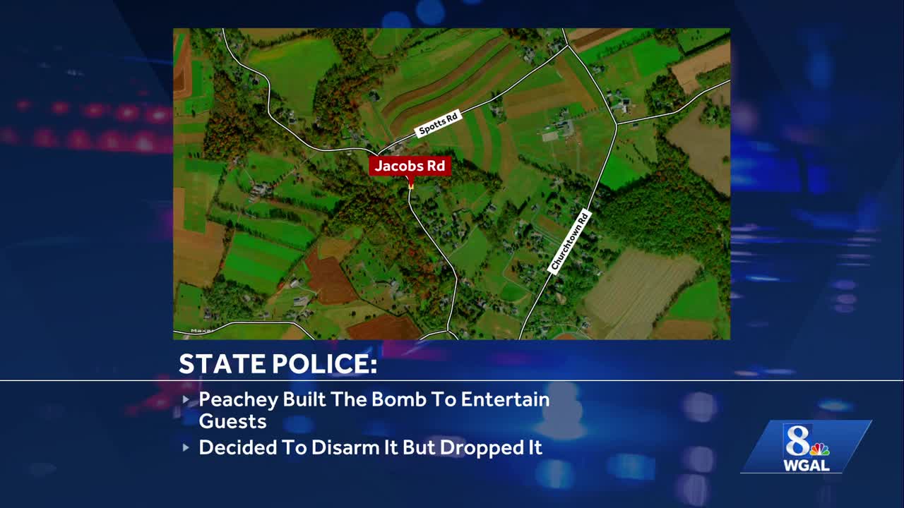 Lancaster County man charged after pipe bomb explodes near family home ...