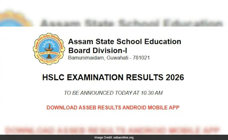 Assam HSLC result 2026: SEBA board class 10 result out today at 10:30 ...