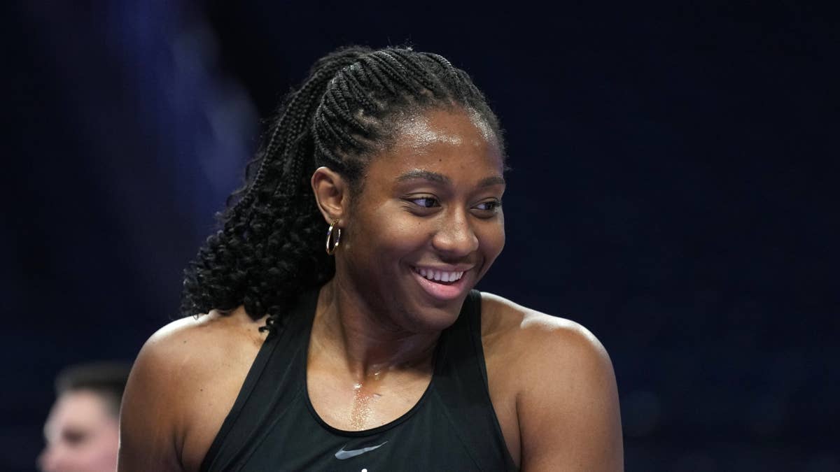 Aliyah Boston celebrates Defensive Player of the Year award ahead of ...