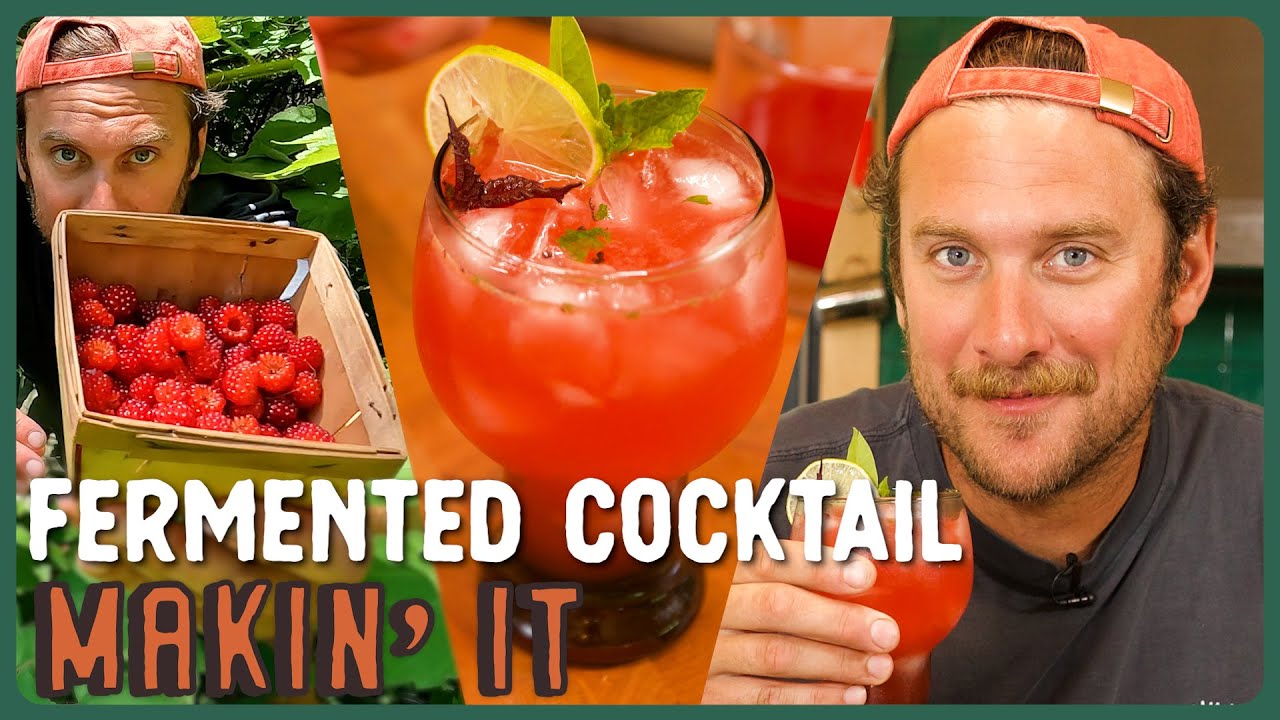 How to make a fermented wineberry cocktail at home