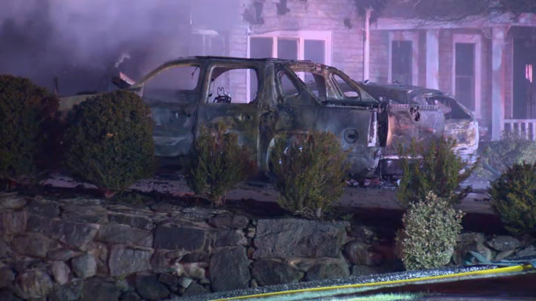 Massive fire burns through Bridgewater home