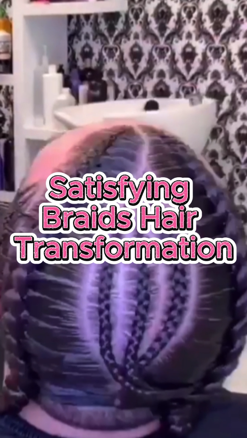 Satisfying Braids Hair Transformation Clean Parts Smooth Styling Finish