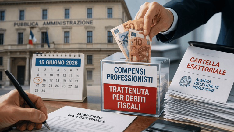 Compensi dei professionisti dalla PA con trattenura delle cartelle ...