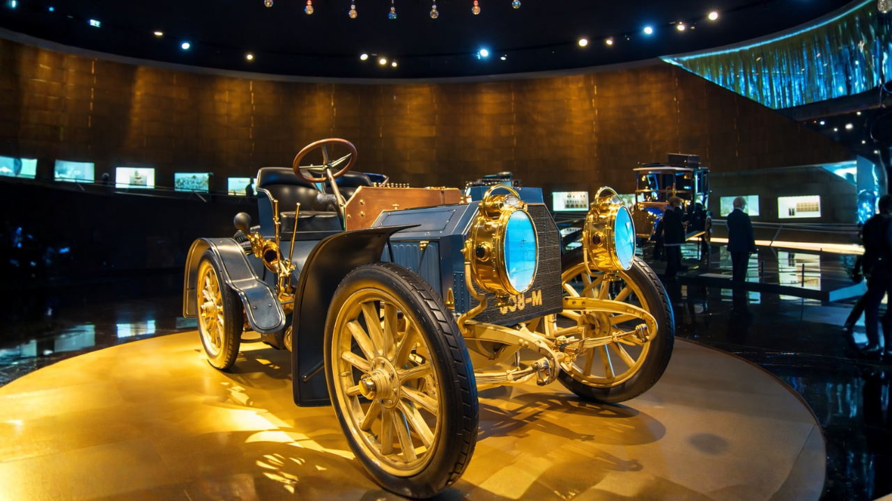 Inside Mercedes-Benz Museum classic cars and history (4K)