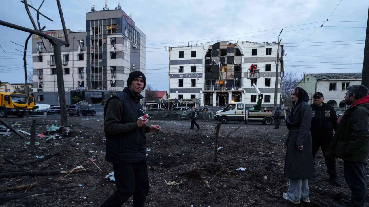 Shattered windows, buildings, cars on fire: Russia rains 31 missiles ...