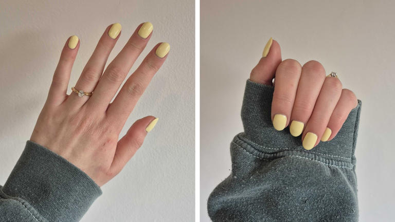 Forget sheer pinks, lemon nails are the bright and fashionable look to ...