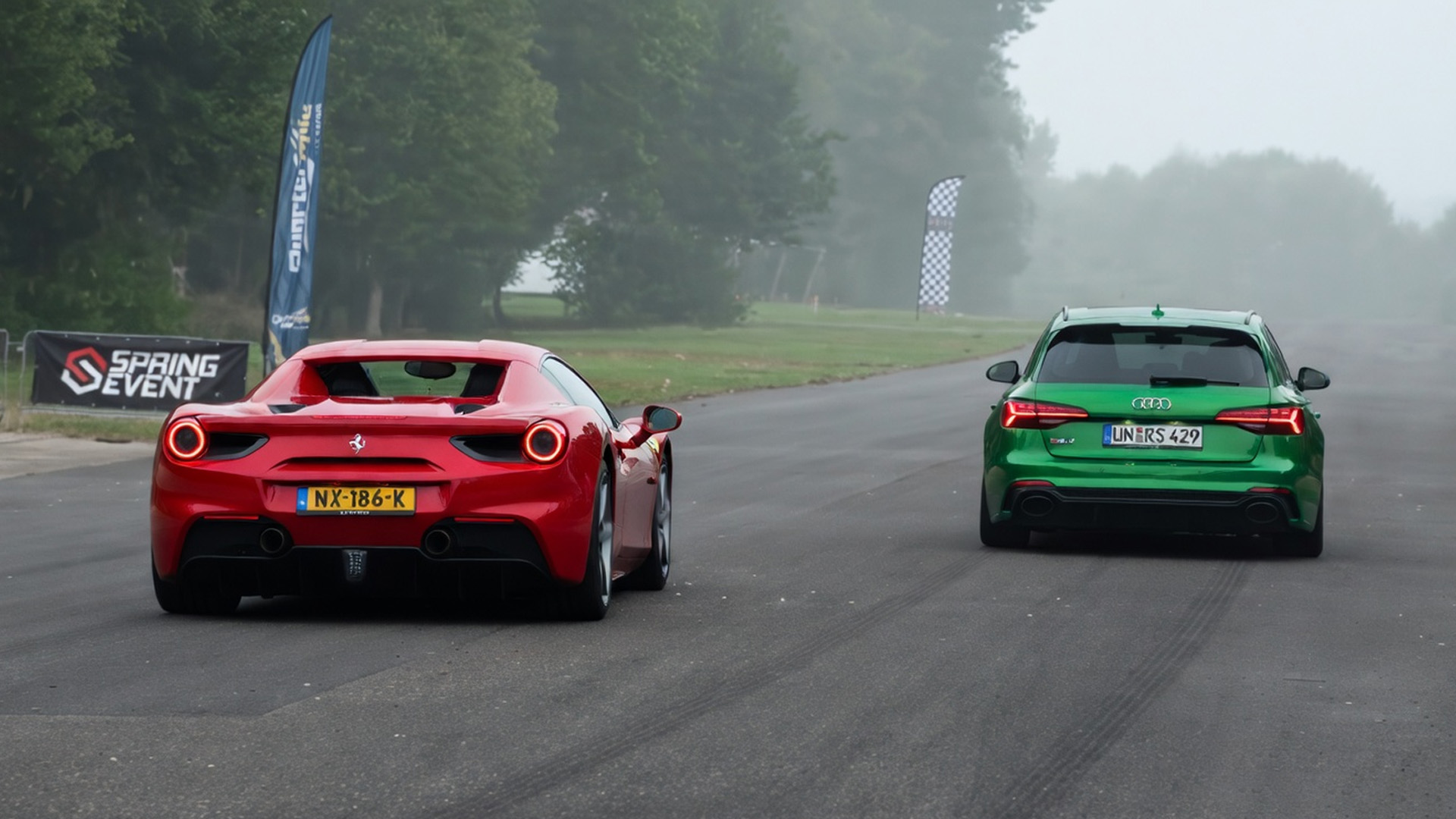 Kann dieser getunte Audi RS4 den Ferrari 488 im Drag Race schlagen?