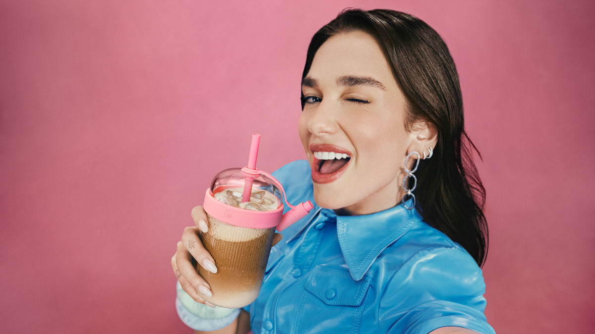 Nespresso launches limited edition bubble gum pink tumbler with Dua Lipa