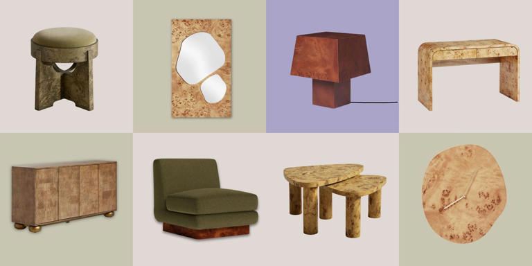 Burl wood furniture is the biggest trend on the high street right now