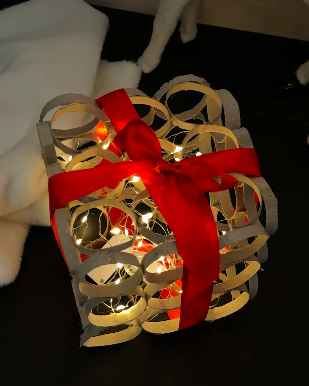 Creative Christmas gift box decor idea 🎁