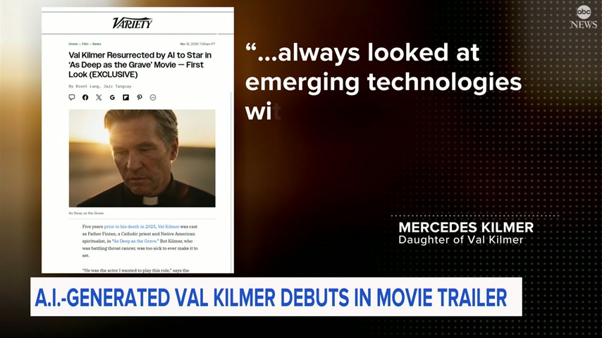 AI-generated Val Kilmer debuts in movie trailer