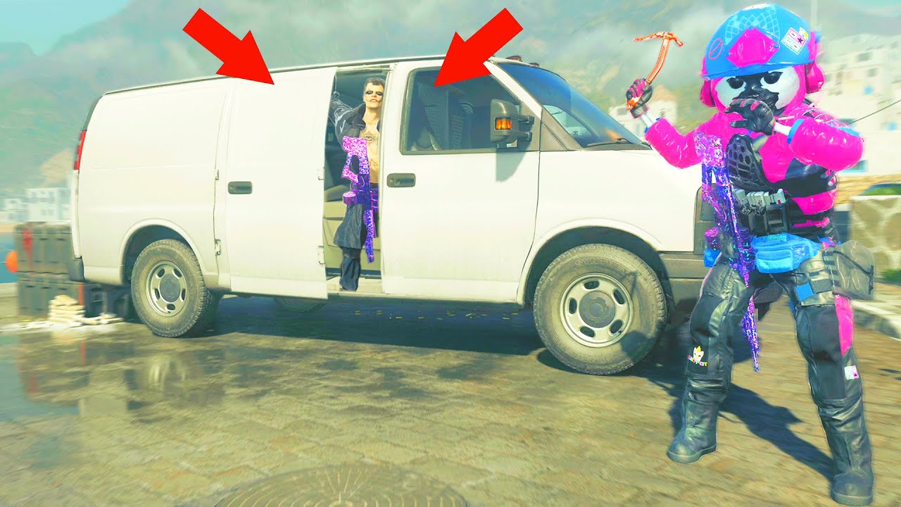 They didn't think I would see them hiding in back of the van