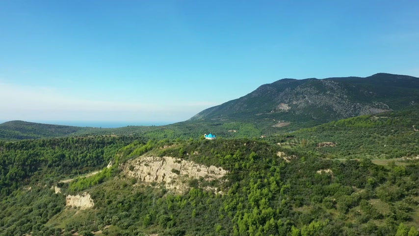 Patras, Greece: Drone views of port city and iconic bridge