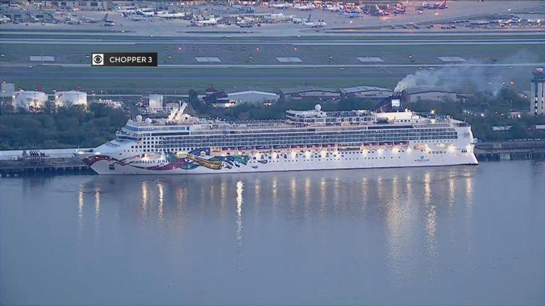 Norwegian Jewel cruise ship sets sail from Philadelphia port, the first ...