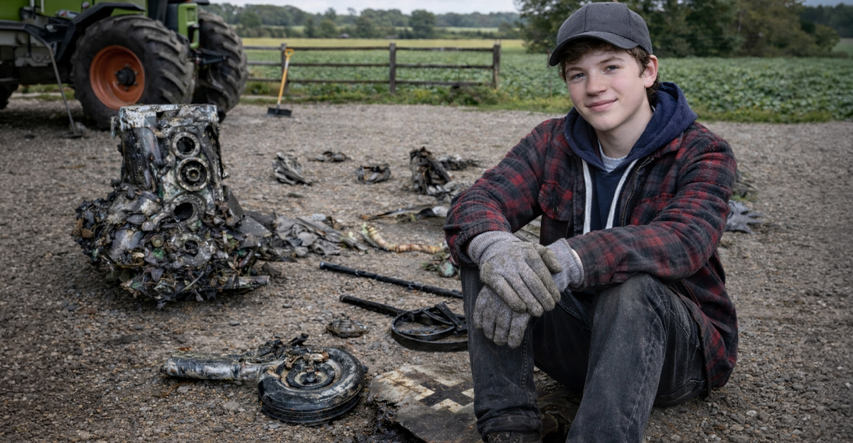 In 2017, a Danish boy using a metal detector on his family farm for a ...