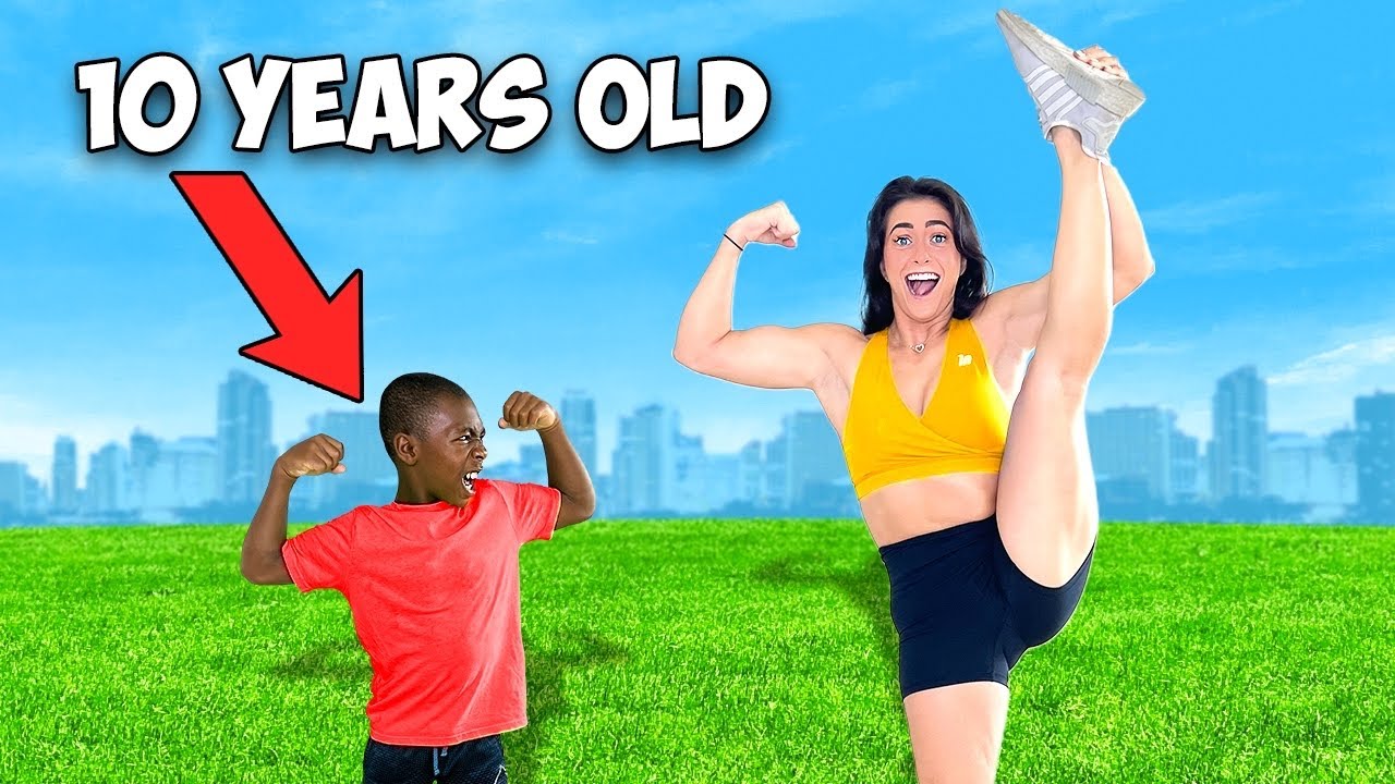Fitness enthusiast tests her athletic strength against a highly ...