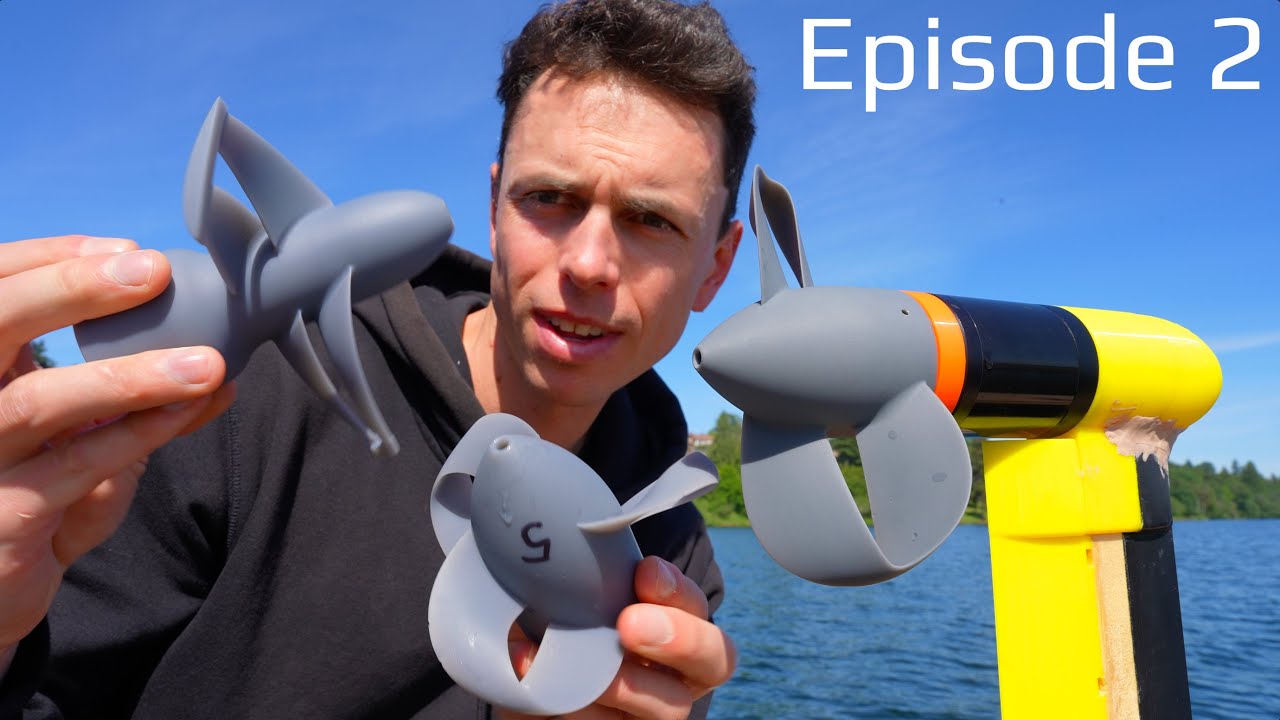 Testing 12 ultra efficient electric boat propellers