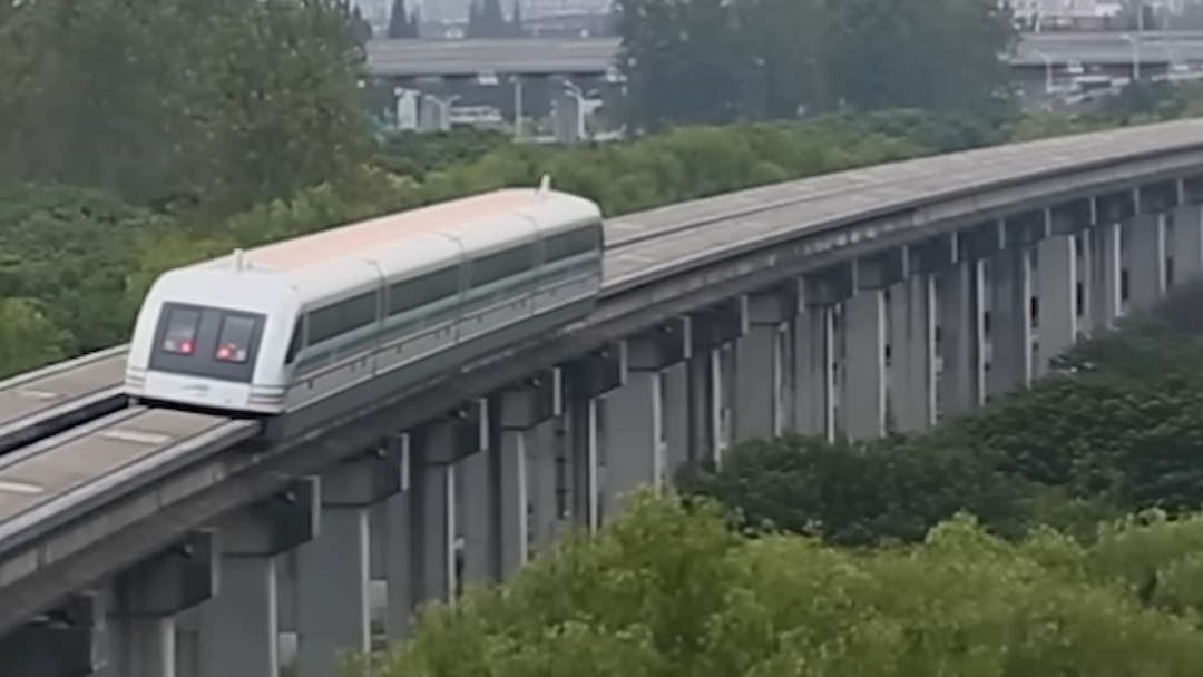 Watch a train lift off the tracks - then hit 500 km/h