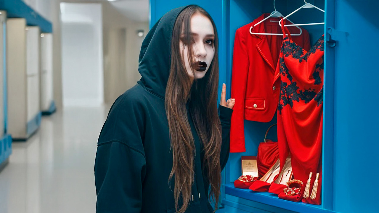 Disguising herself as a goth to find love?