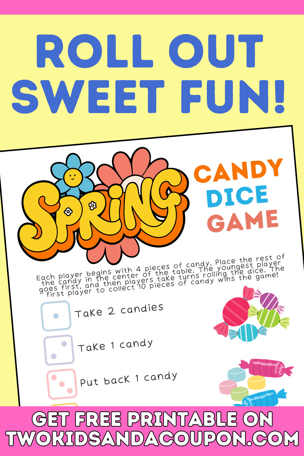 Roll, swap, and snack: Print this spring dice game