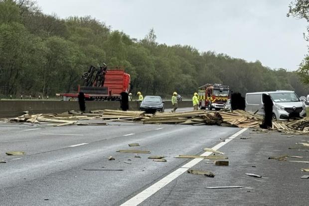 No serious injuries after crash involving a lorry on M3